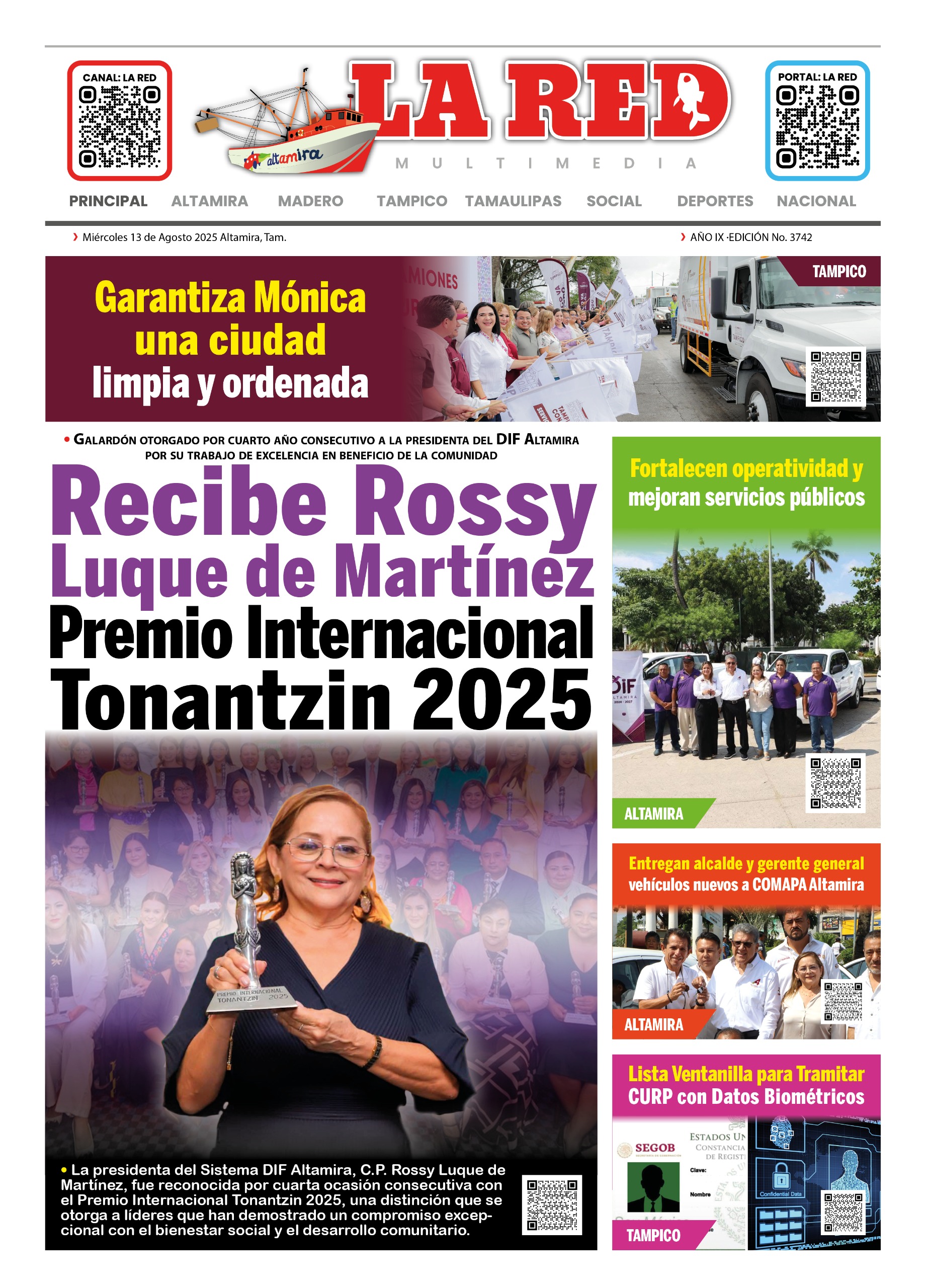 Recibe Rossy Luque de Martínez Premio Internacional Tonantzin 2025 – LA ...