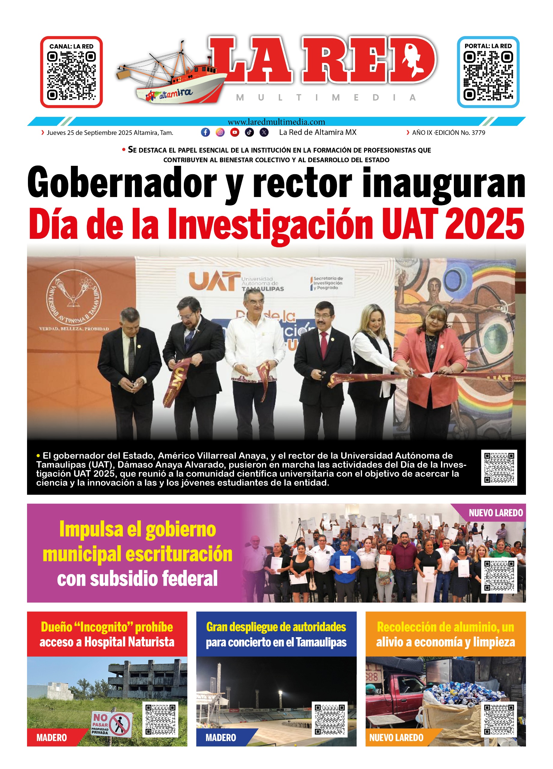 Gobernador y rector inauguran Día de la Investigación UAT 2025 – LA RED ...