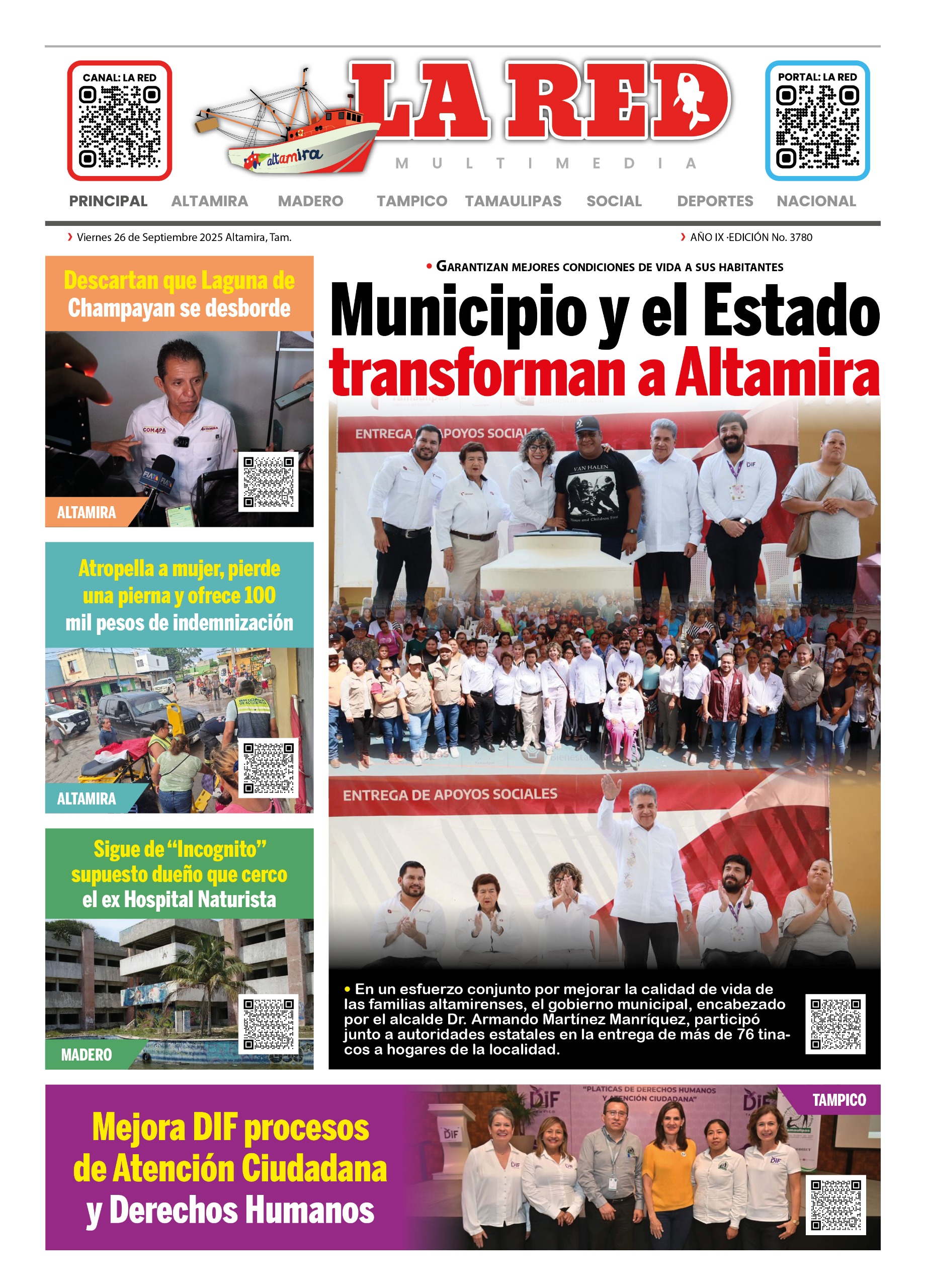 Municipio y el Estado transforman a Altamira – LA RED DE ALTAMIRA